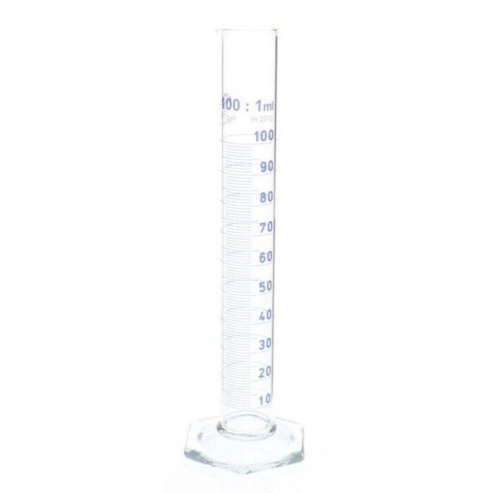 Cylinder 100ml/ مخبار مدرج زجاجي 100 مل ألماني - Lab Supply Egypt